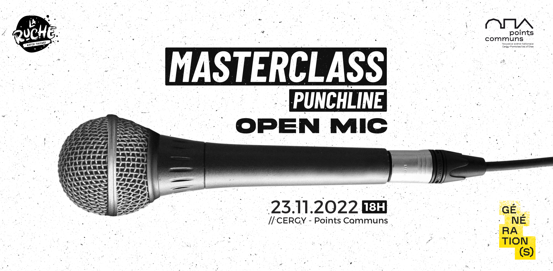 MASTERCLASS - Open Mic [23.11.2022] - La Ruche